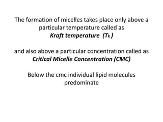 Polymorphic structures of amphiphilic molecules in aqueous solution | PPTX