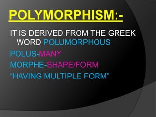 Polymorphism | PPTX