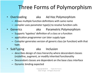 Object-oriented Design: Polymorphism via Inheritance (vs. Delegation) | PDF | Programming ...