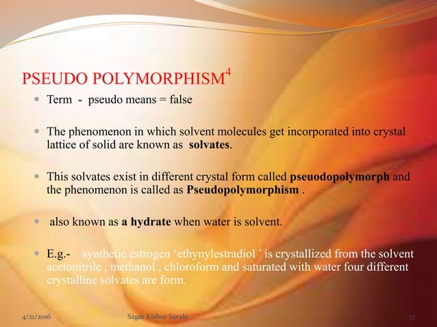 Polymorphism | PPTX | Chemistry | Science