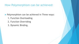 Polymorphism | PPTX