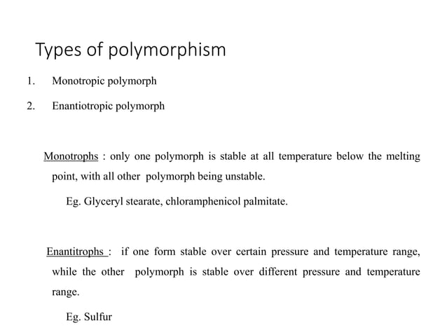 Polymorphism | PPTX | Chemistry | Science