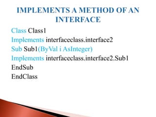 Polymorphism and interface in vb.net | Programming Languages | Computing