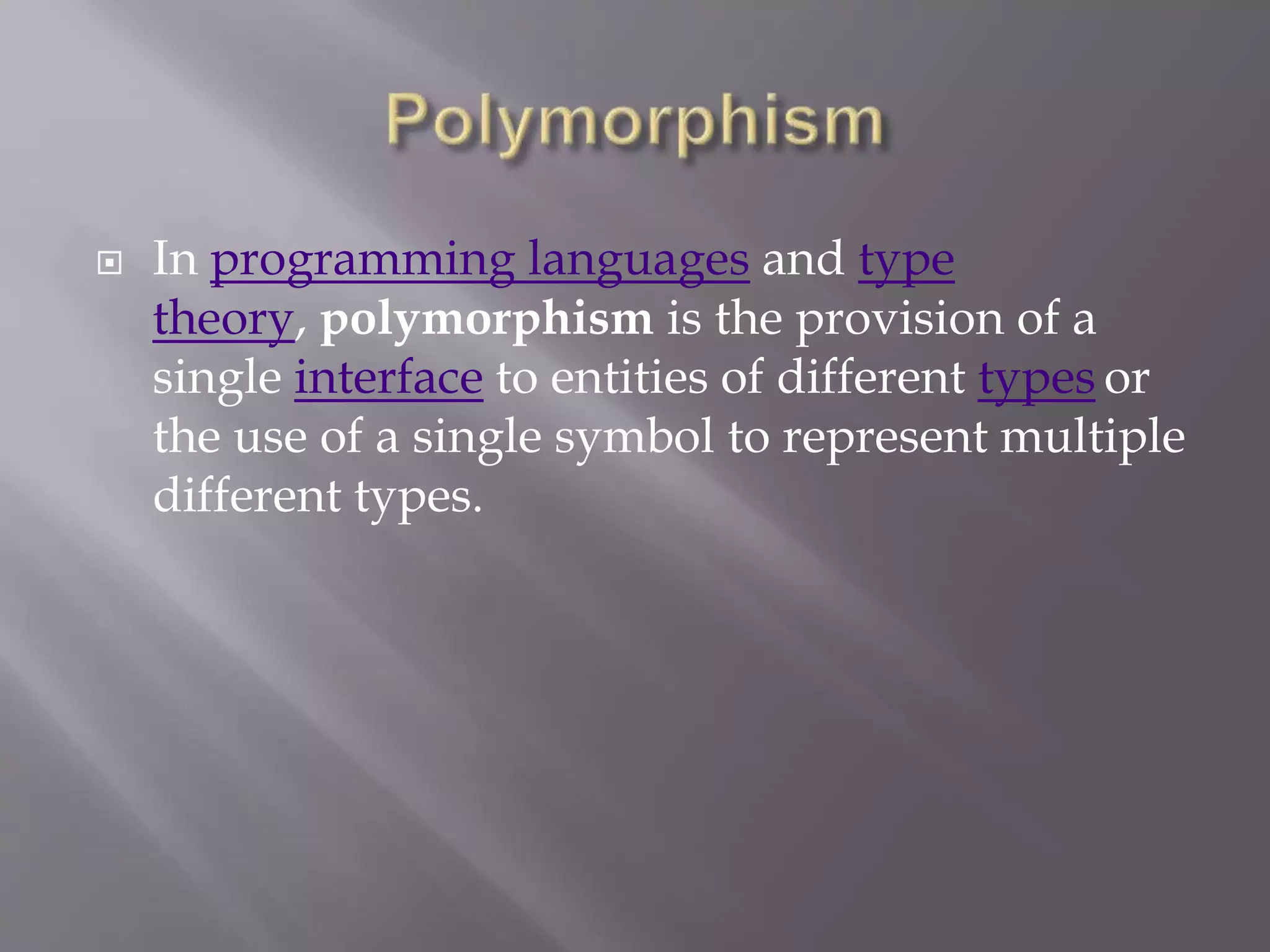 Polymorphism | PPT