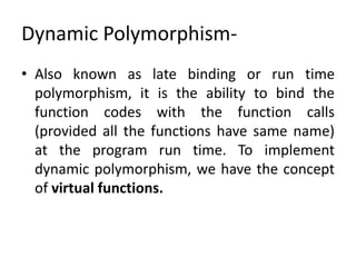 Polymorphism | PPTX | Programming Languages | Computing