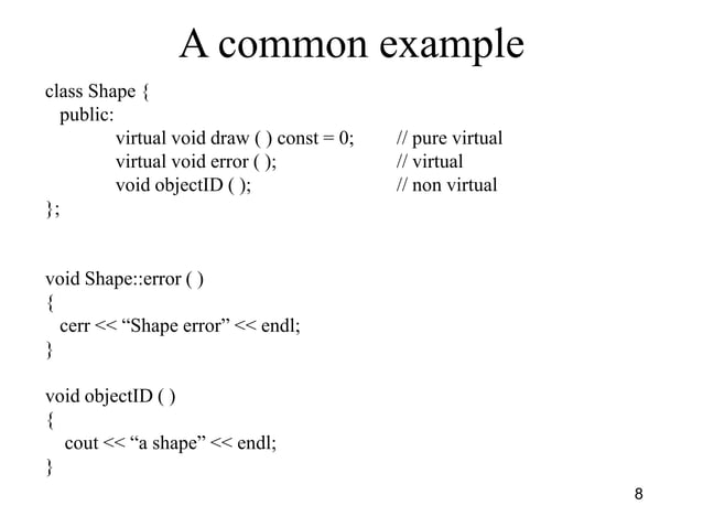 this is the concept in C++ under object oriented programming language "POLYMORPHISM" | PPT