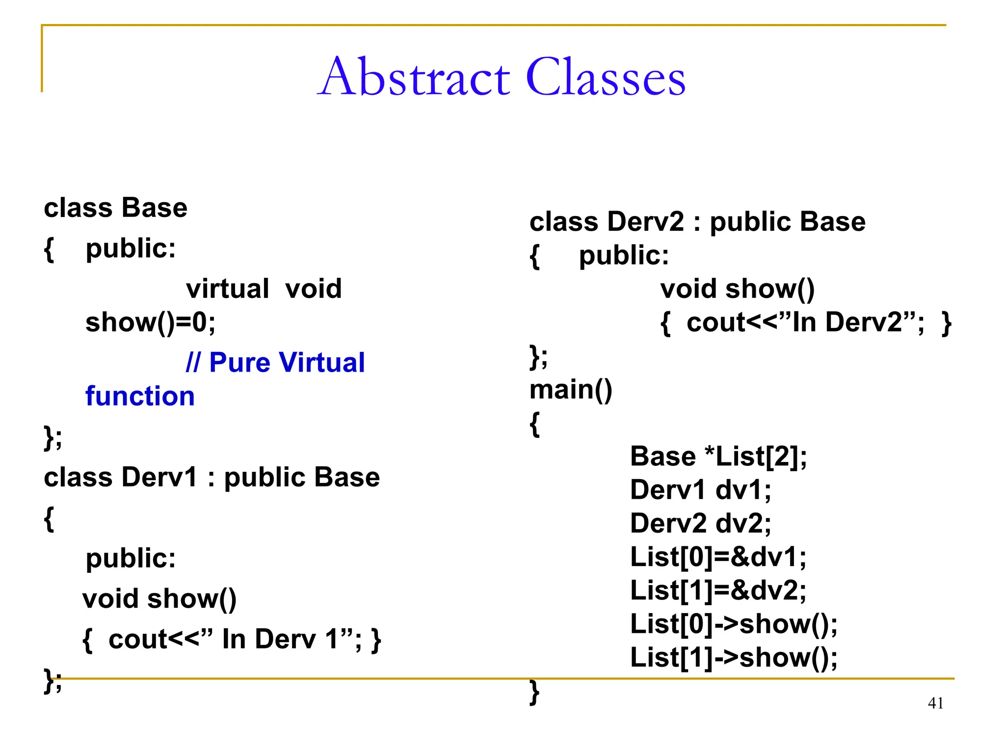 Polymorphism in C++ for beginners reference | PPT