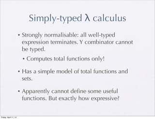 Expressiveness and Model of the Polymorphic λ Calculus | PPT
