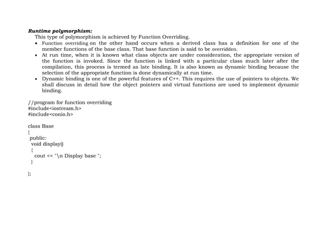 polymorphism in c++ with Full Explanation. | PPT