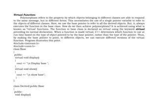 polymorphism in c++ with Full Explanation. | PPT