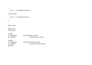 polymorphism in c++ with Full Explanation. | PPT