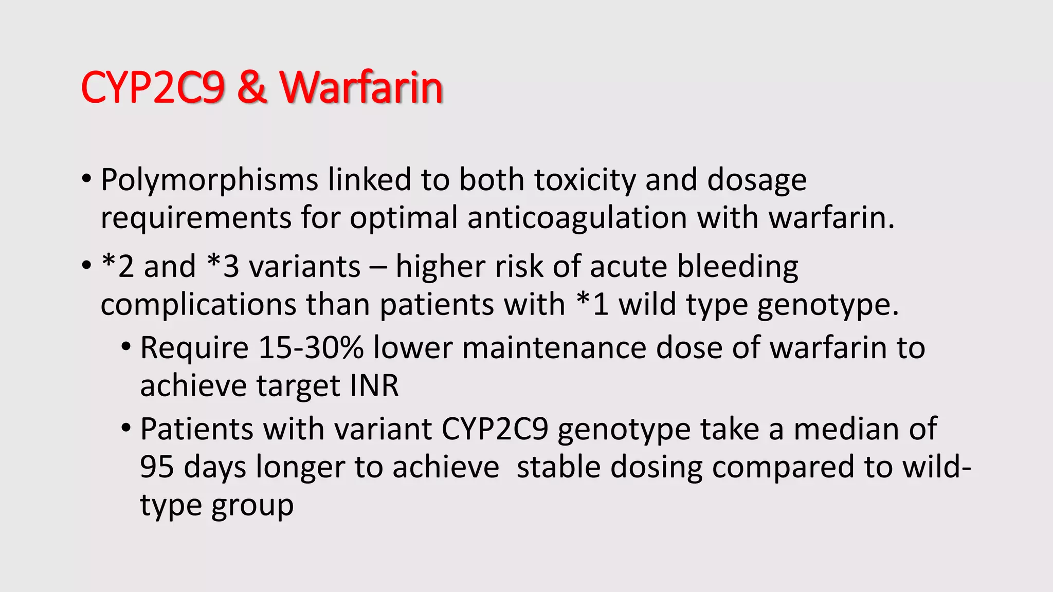 Polymorphism affecting drug metabolism | PDF