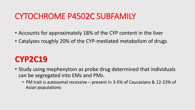 Polymorphism affecting drug metabolism | PDF