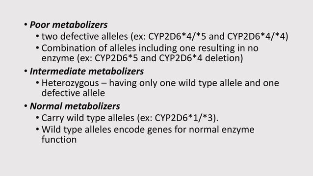 Polymorphism affecting drug metabolism | PDF