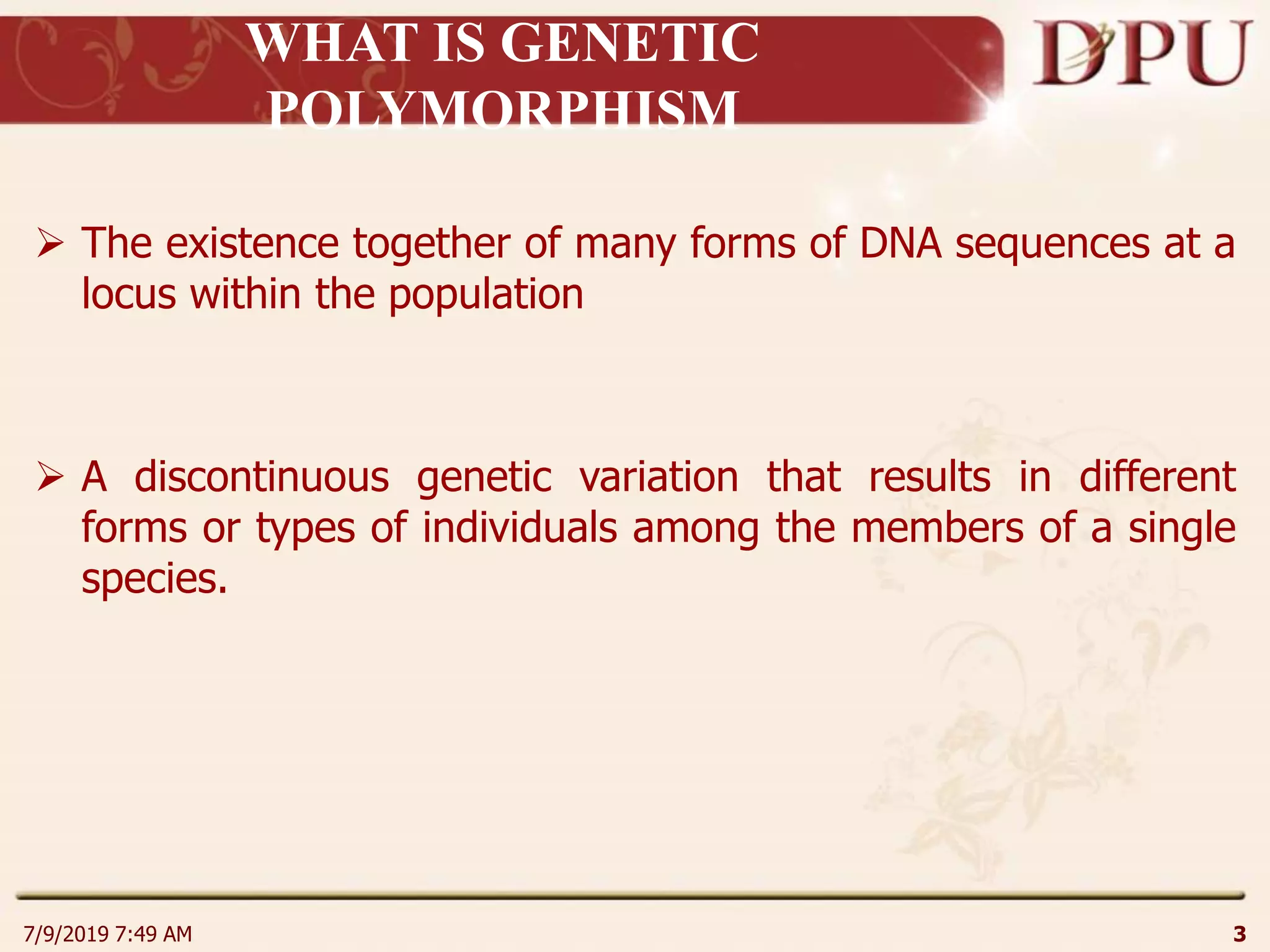 Polymorphism affecting drug metabolism . | PPT