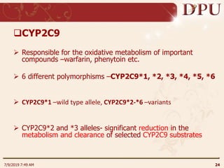 Polymorphism affecting drug metabolism . | PPT