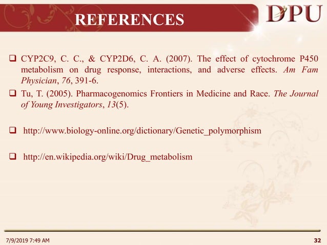Polymorphism affecting drug metabolism . | PPT