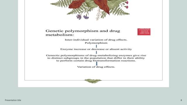 POLYMORPHISM AFFECTING DRUG METABOLISM.pptx