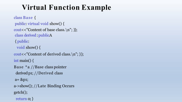 Polymorphism In c++ | PPTX | Programming Languages | Computing