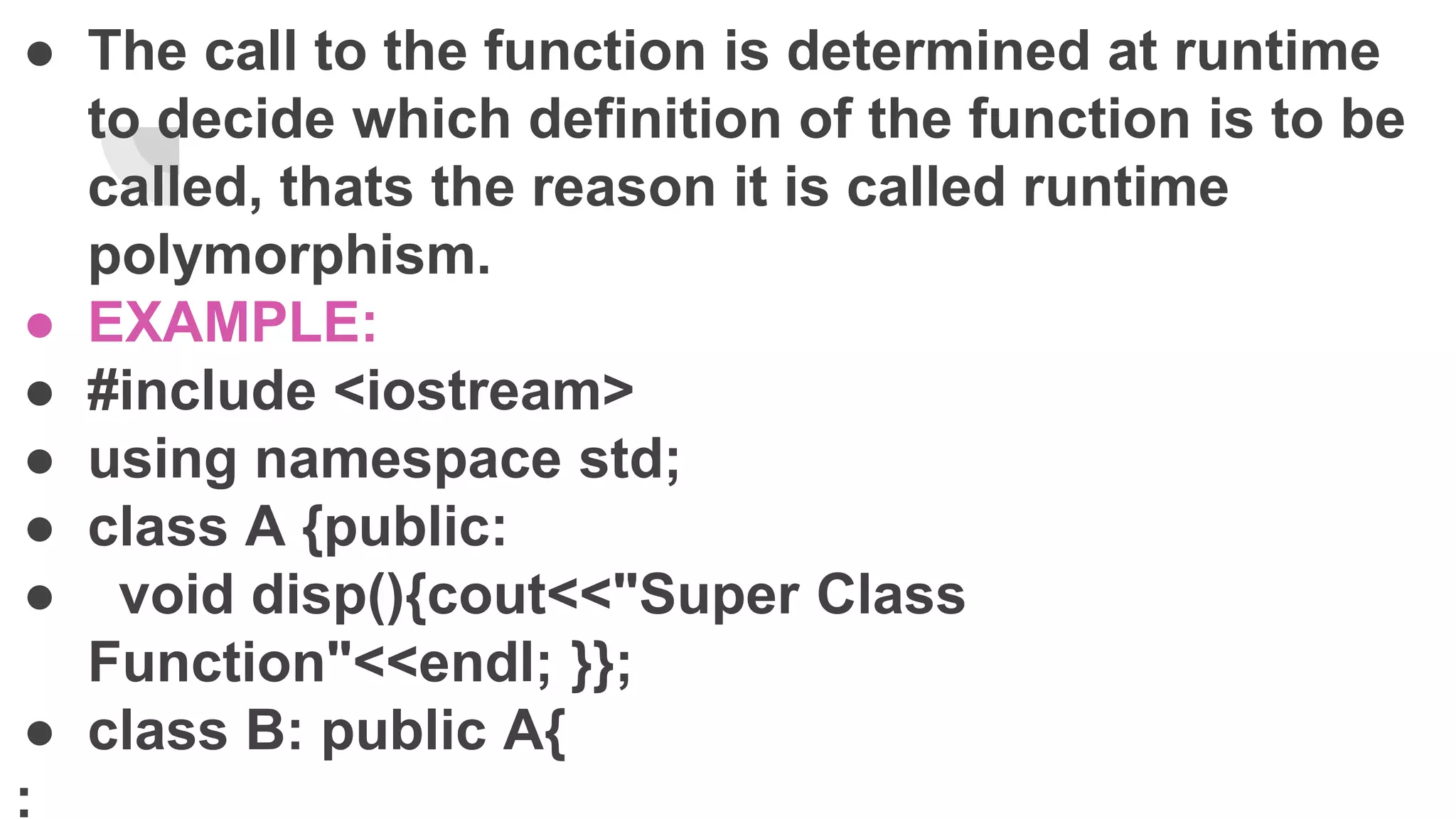 Polymorphism in c++ | PPTX