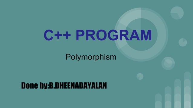 Polymorphism in c++ | PPTX