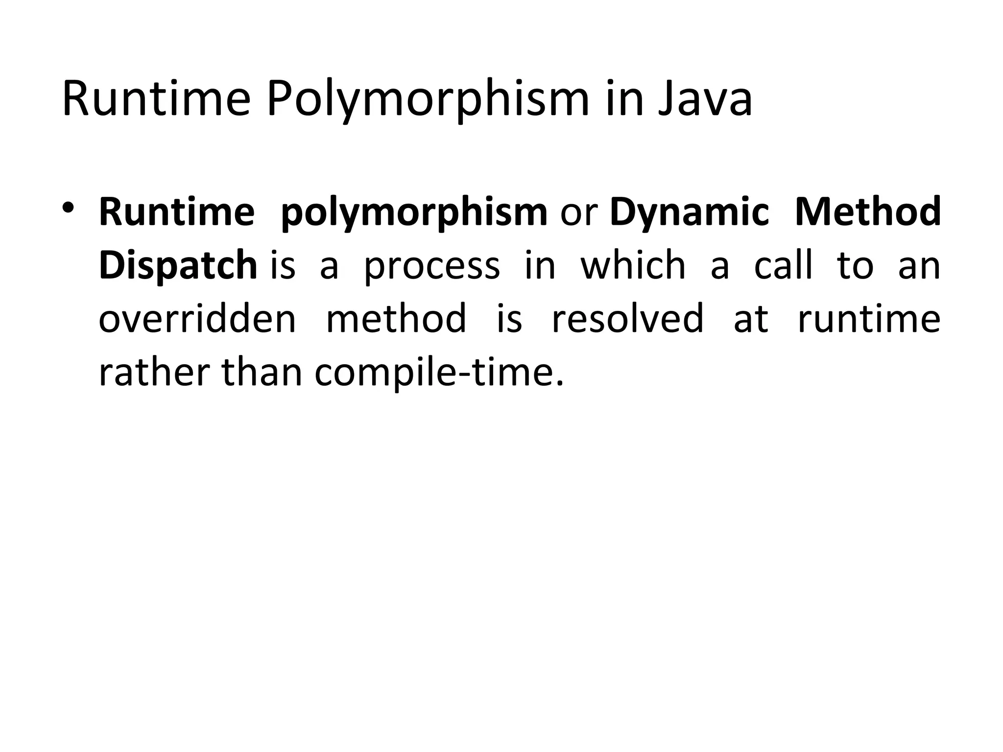Polymorphism in java | PPT
