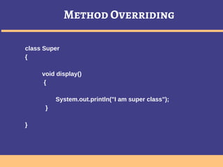 Polymorphism in Java | PPT
