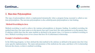 Polymorphism in java | PPTX