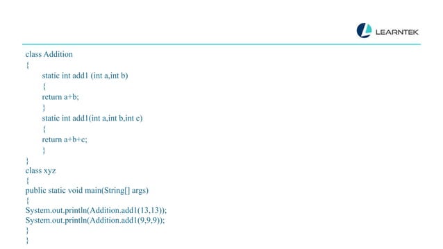 Polymorphism in java | PPTX | Programming Languages | Computing