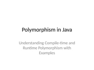 Basics of polymorphism underlying hhhhhhh | PPT