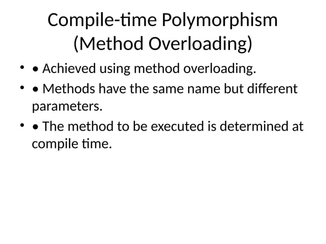 Basics of polymorphism underlying hhhhhhh | PPT