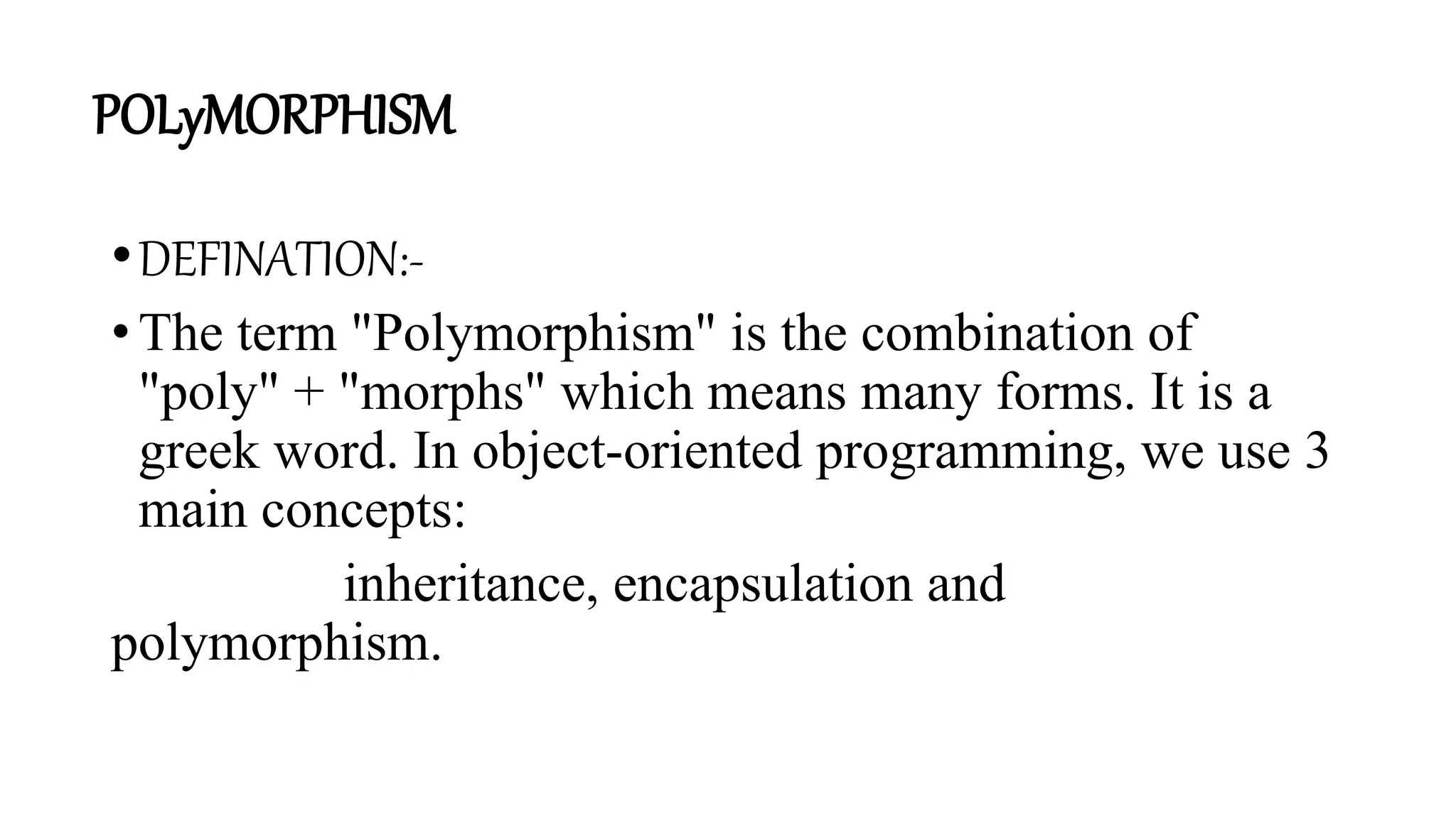Polymorphism And Inheritence Ppt Ppt 0526