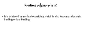 Polymorphism & inheritence ppt | PPTX