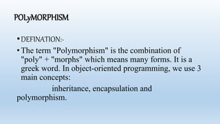 Polymorphism ppt | PPT