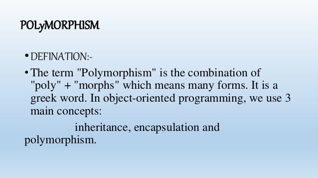 Polymorphism ppt