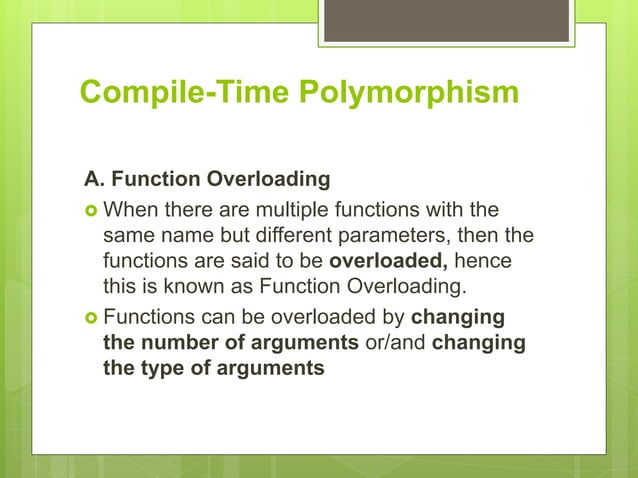polymorphsim in Object oriented language | PPT