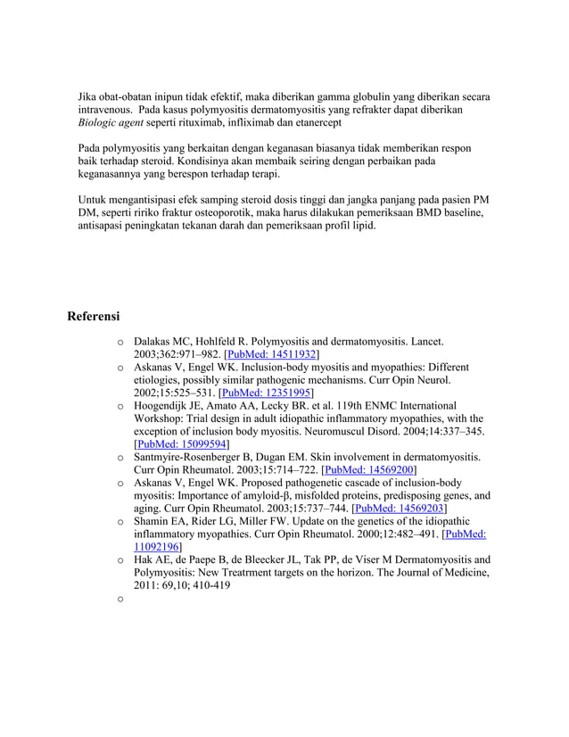 Polymyositis dan dermatomyositis | DOCX