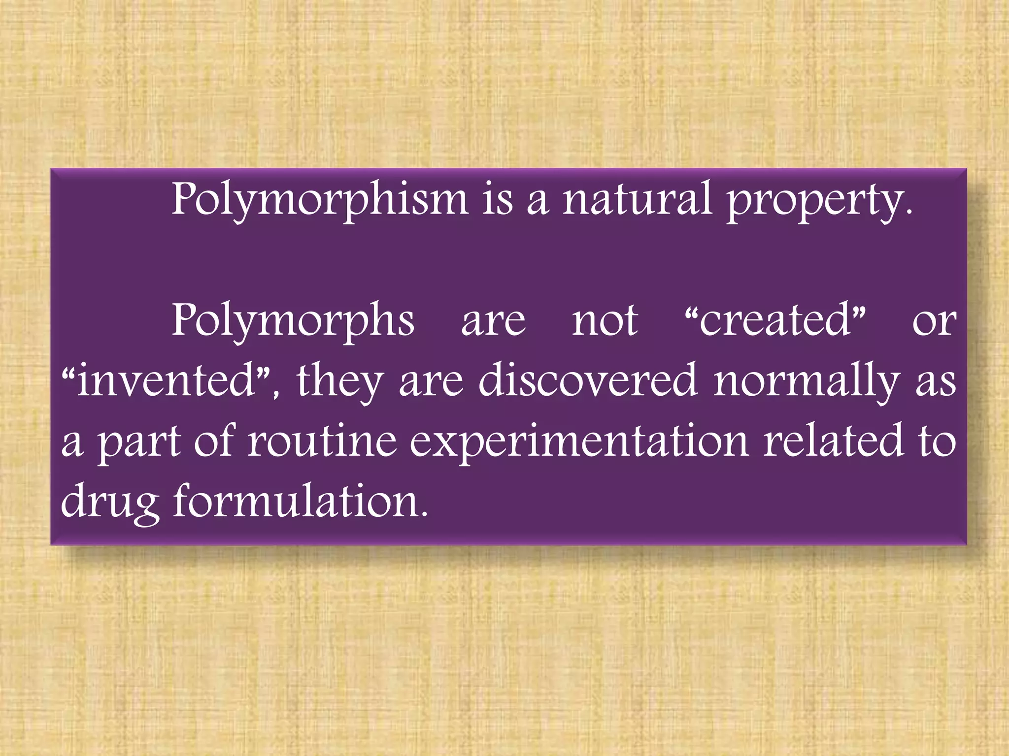 Polymorphism and crystallisation : The mysterious phenomenon | PPTX