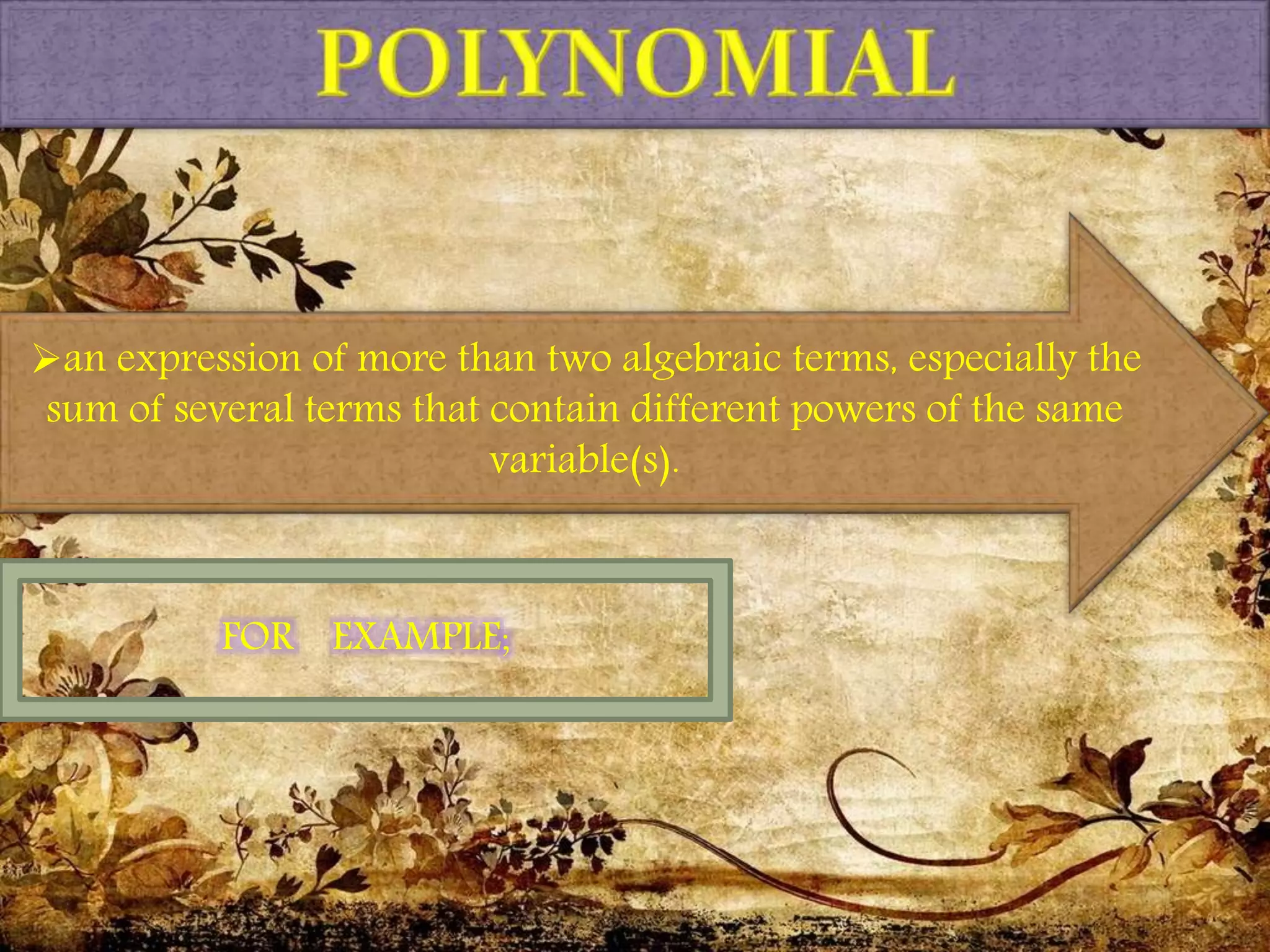 Polynomial | PPTX