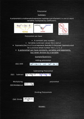 Polynomial | DOCX