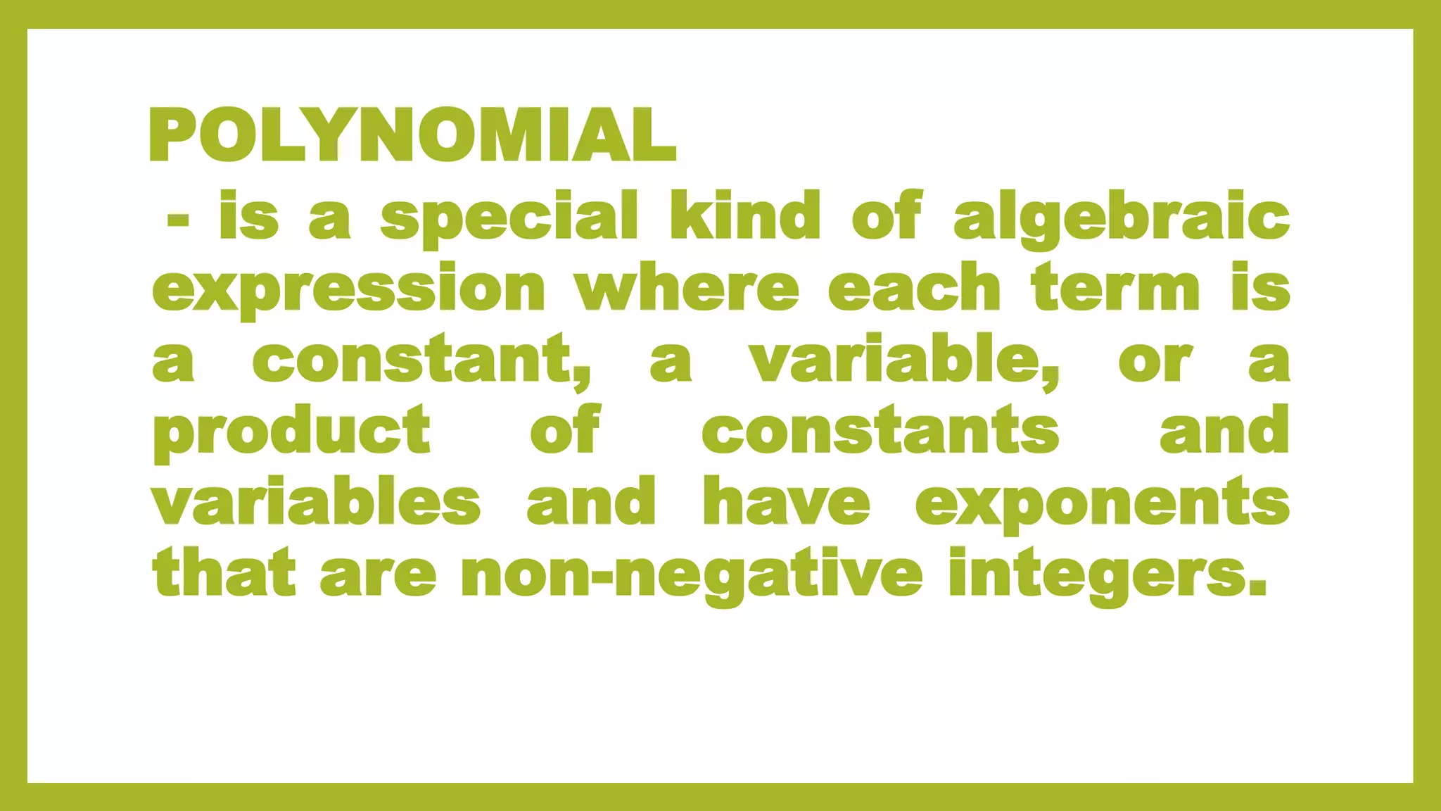 Polynomial | PPT