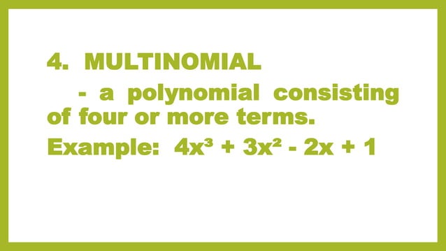 Polynomial | PPT