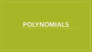 Polynomial | PPT