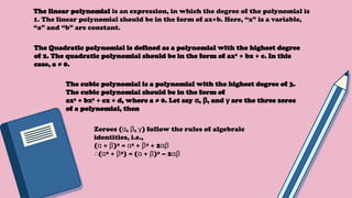 Polynomial PowerPoint Presentation for CBSE | PPTX