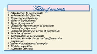 Polynomial PowerPoint Presentation for CBSE | PPT