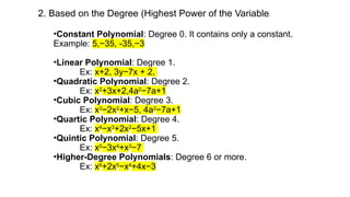 Basic Polynomials and and basic calculus 1 | PPT