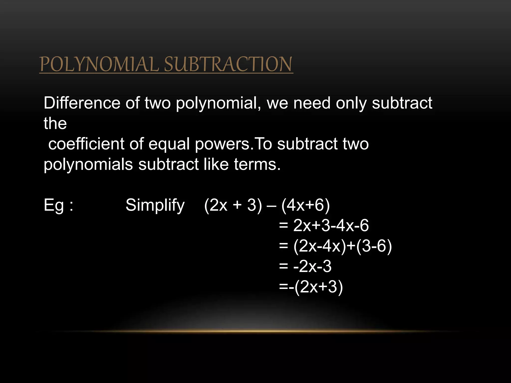 Polynomial kavi ppt | PPTX