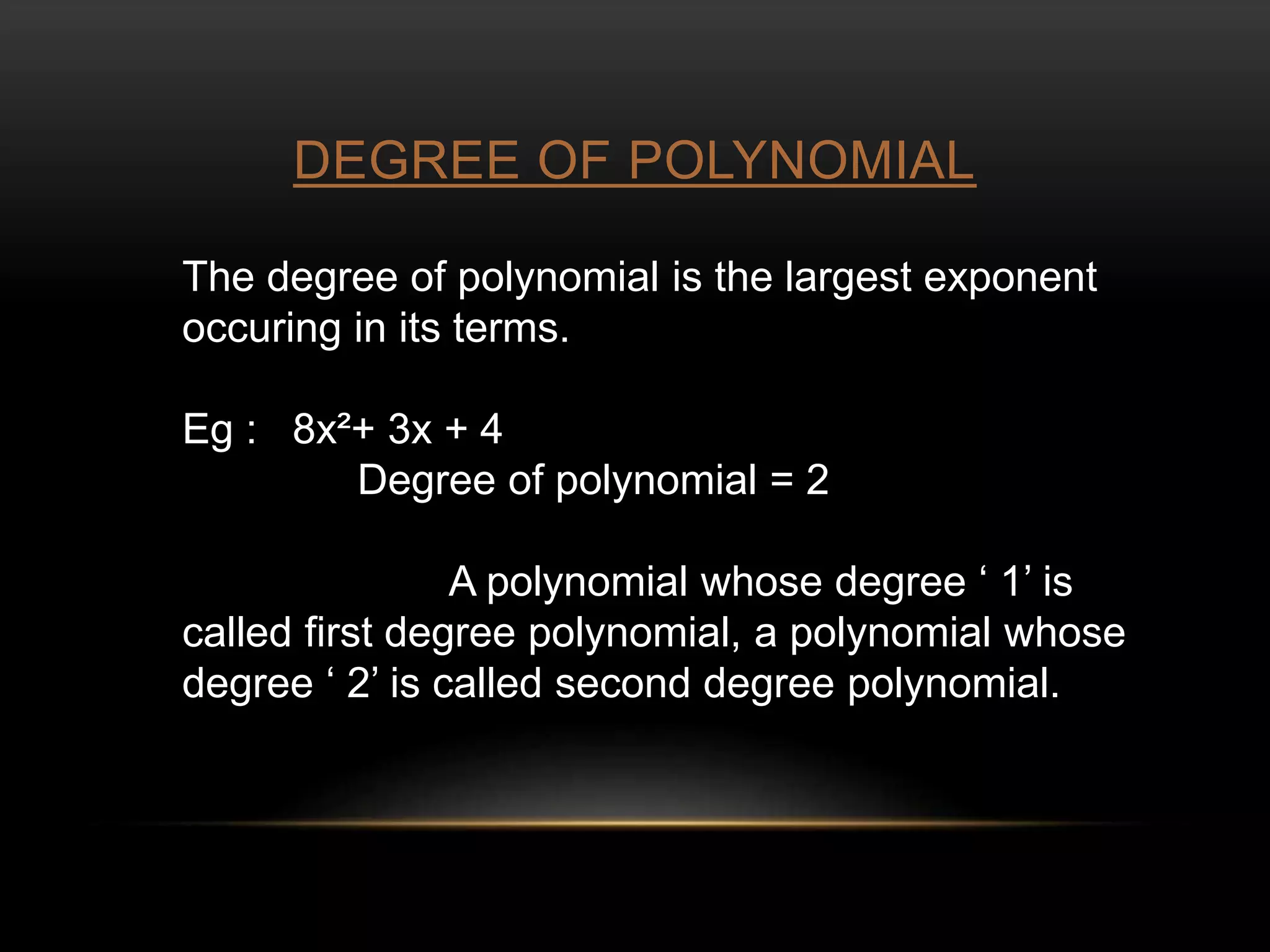 Polynomial kavi ppt | PPTX