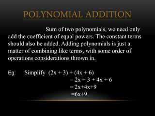 Polynomial kavi ppt | PPT