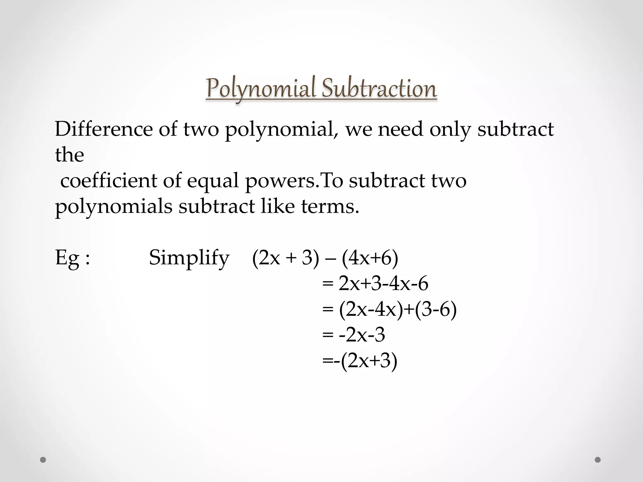 Polynomial -ppt | PPTX
